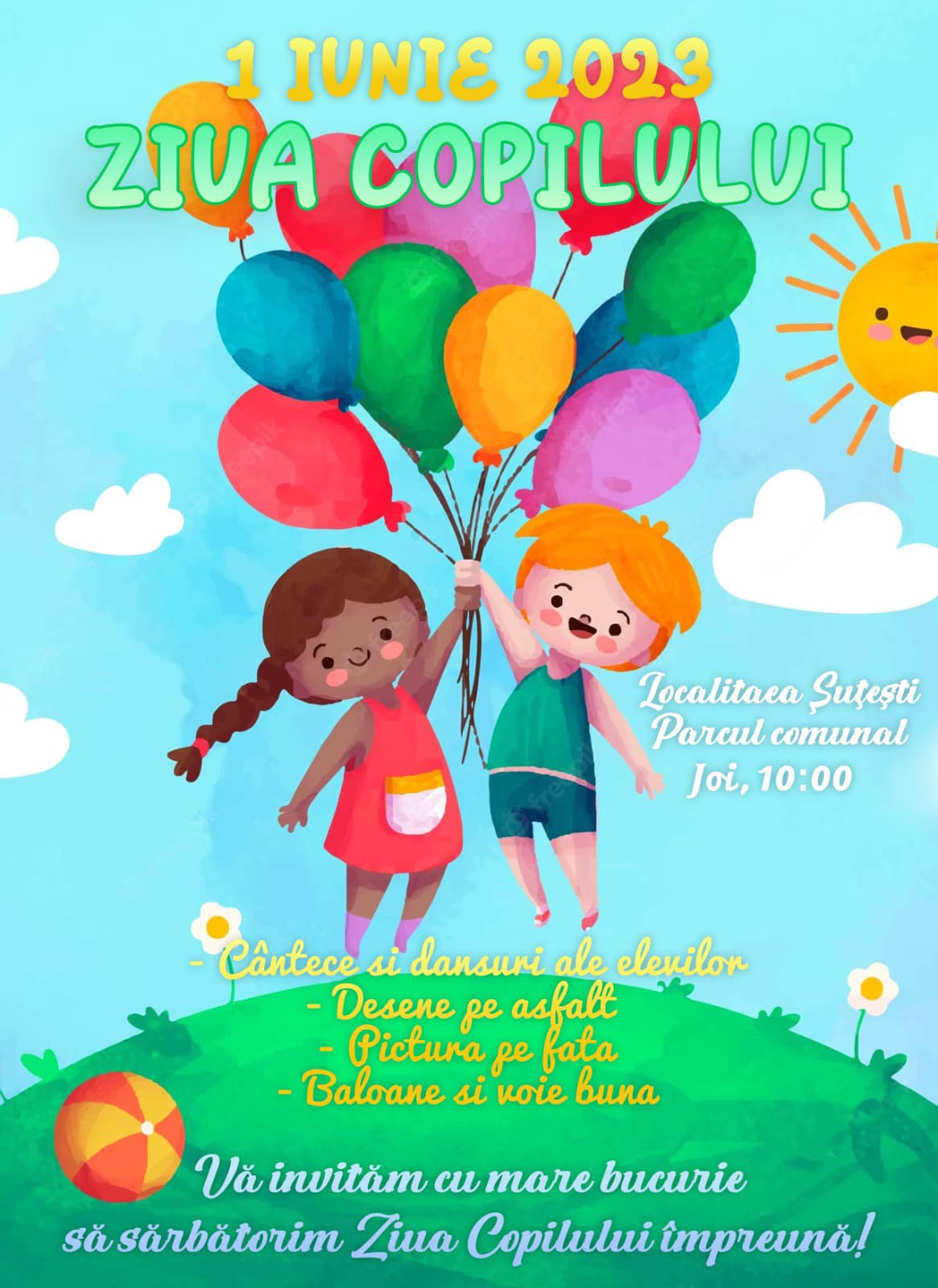 Participare la ZIUA COPILULUI, la Șuțești